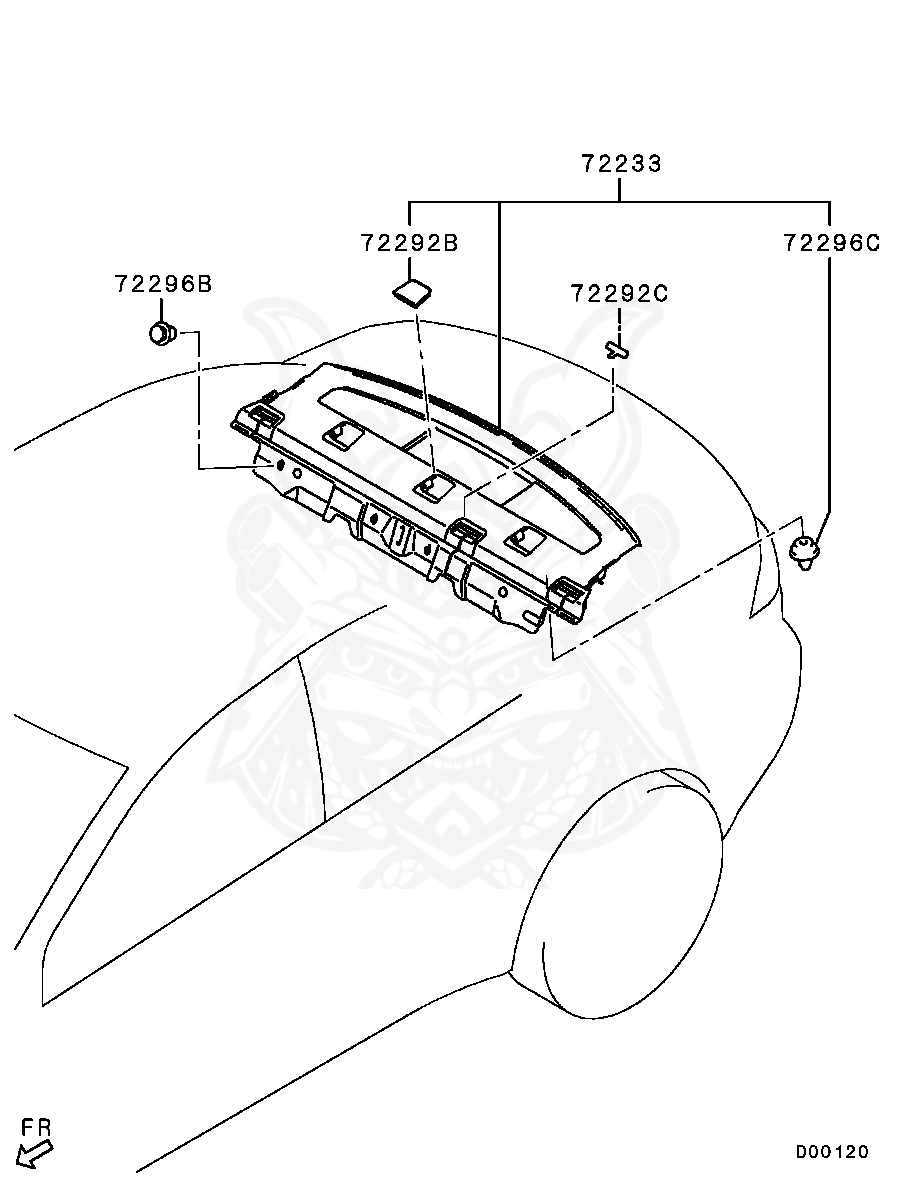 MU000504 - Mitsubishi - Clip, Qtr Trim - Nengun Performance