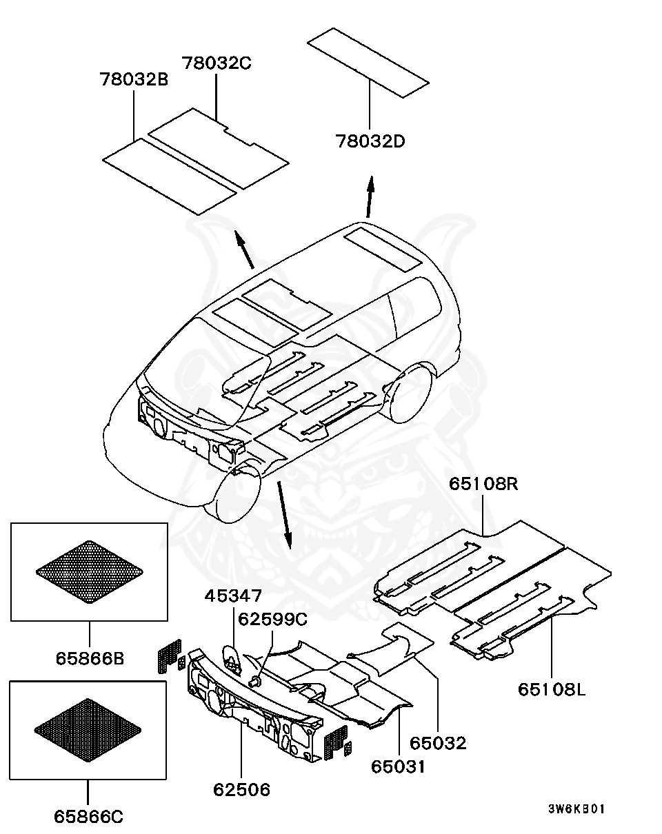 MB241601 - Mitsubishi - Pad, Silencer - Nengun Performance