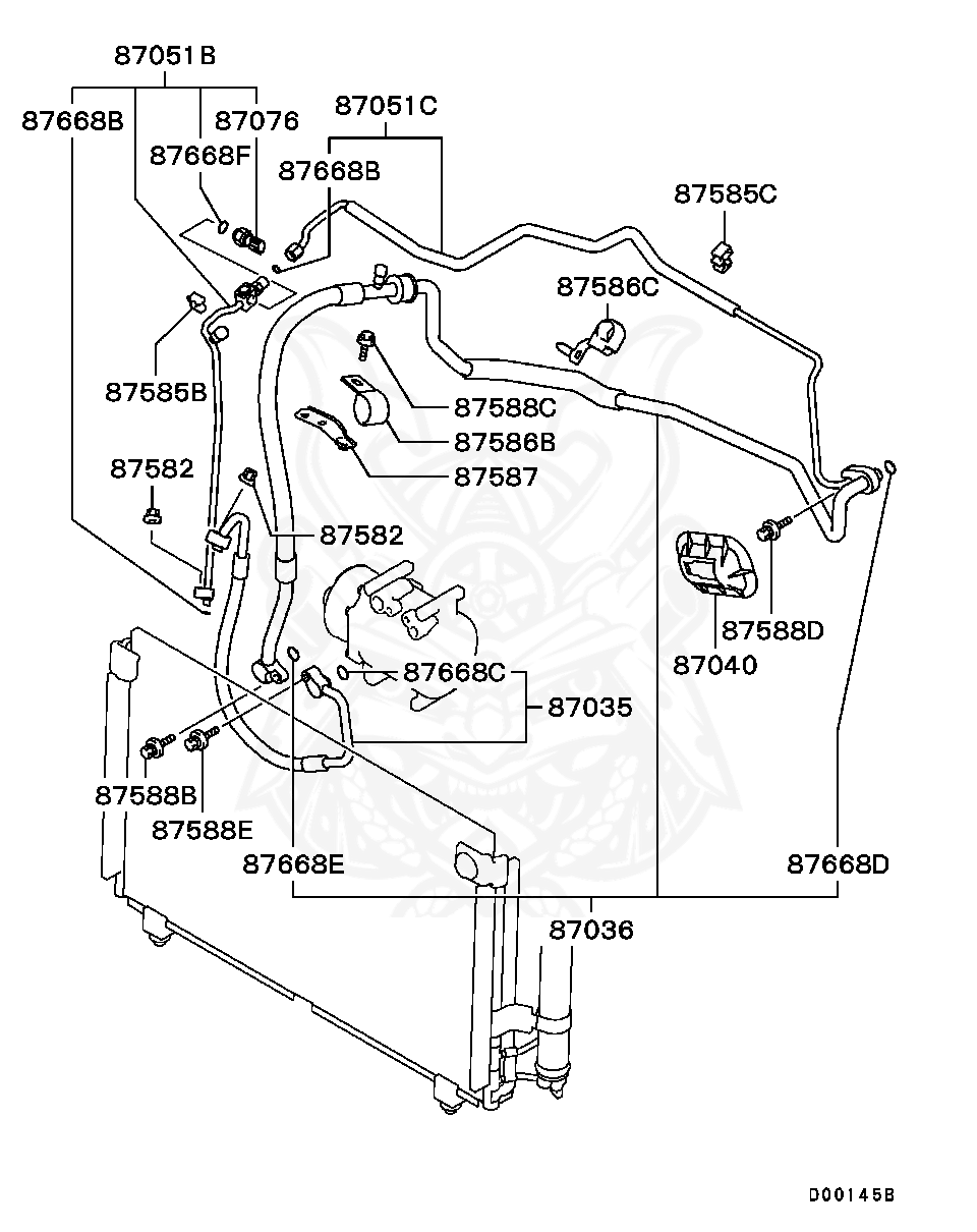 MU481044 - Mitsubishi - CLIP, A/C PIPING - Nengun Performance