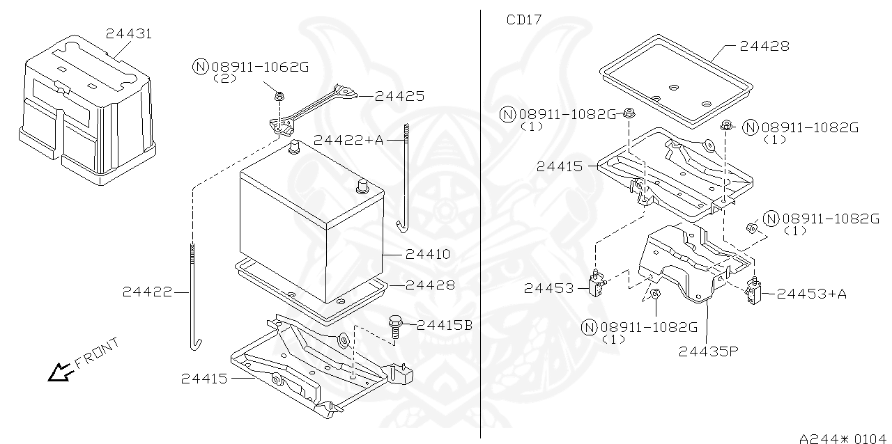 24425-89902 - Nissan - Rod, Foots Battery - Nengun Performance