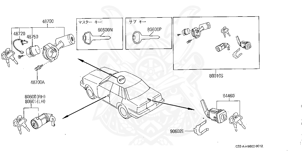 48703-06F00 - Nissan - Screw, Steering Lock - Nengun Performance