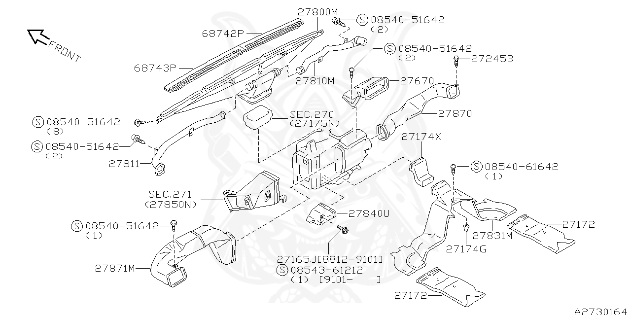 01281-00601 - Nissan - Gromet, Screw - Nengun Performance