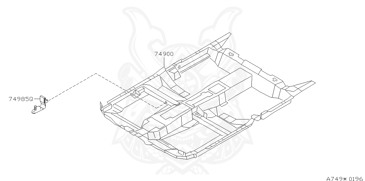 74985-40U00 - Nissan - Bracket, Carpet Front - Nengun Performance
