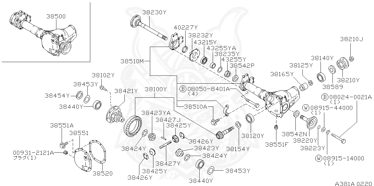 32103-U8401 - Nissan - Rear Diff Drain Plug - Nengun Performance