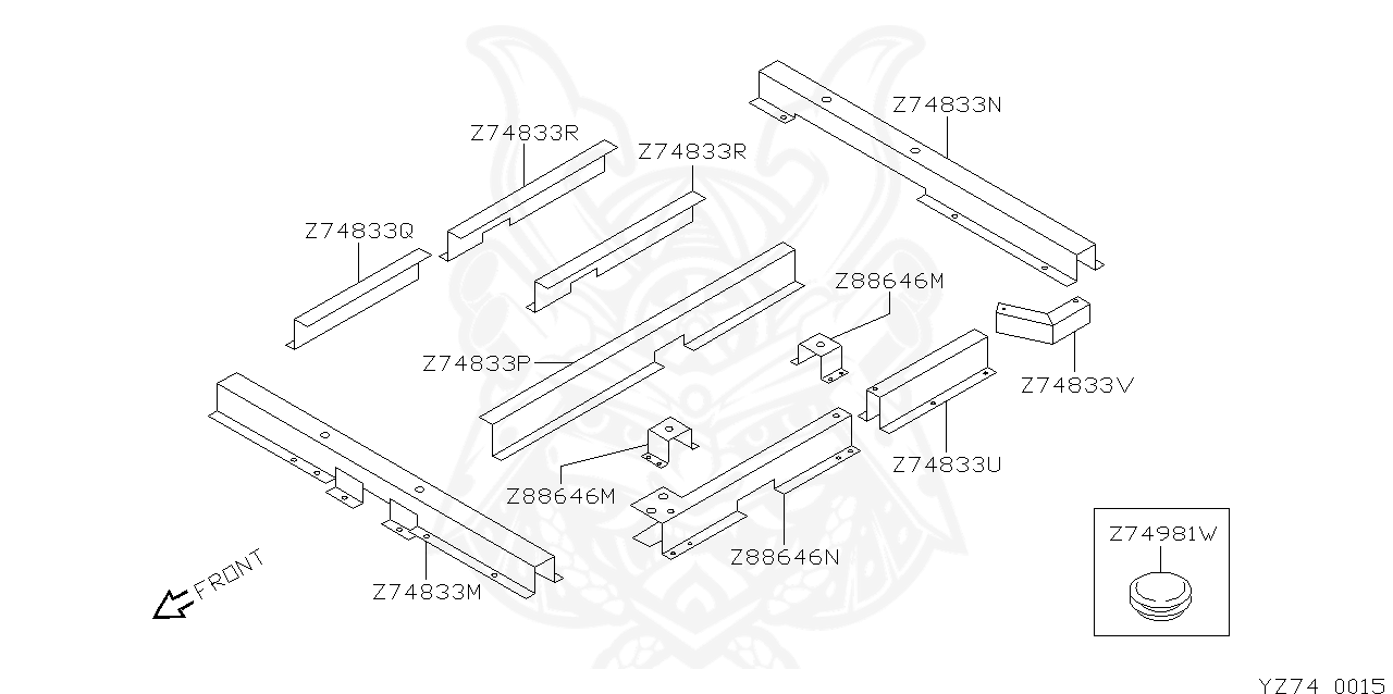 64891-W5000 - Nissan - Fastener Front Door Inside - Nengun Performance