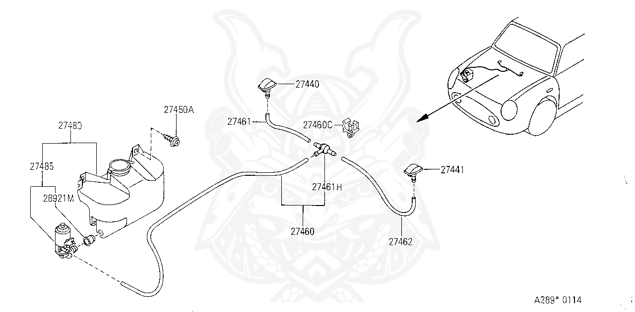 28920-01B01 - Nissan - Washer Pump Assembly, Front - Nengun Performance