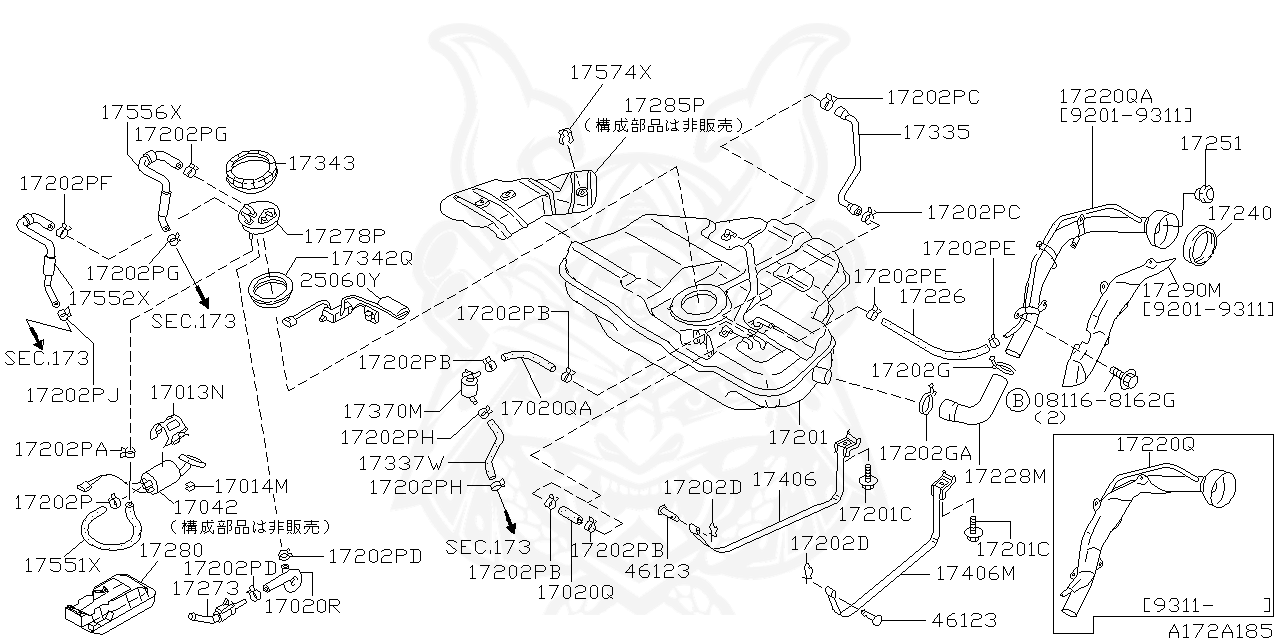 17342-50J00 - Nissan - Padkin, Fuel Gauge - Nengun Performance