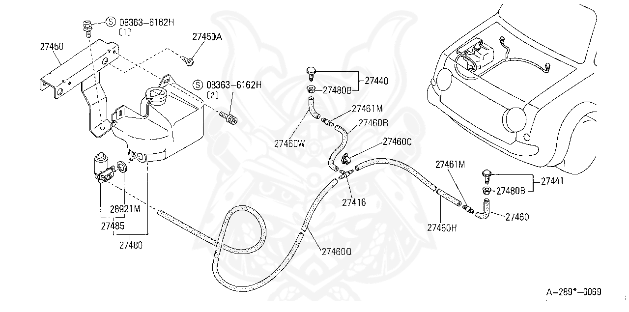 28920-01B01 - Nissan - Washer Pump Assembly, Front - Nengun Performance