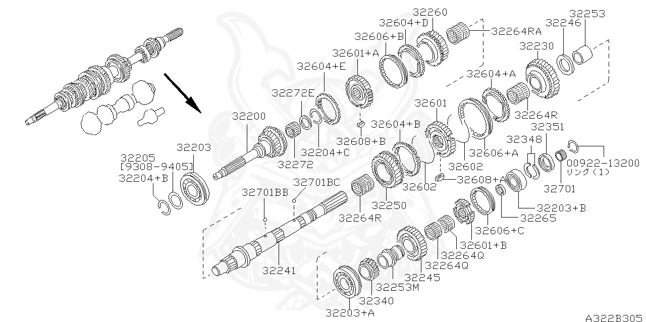 32264-21P00 - Nissan - Bearing, Needle Dram Shaft - Nengun Performance