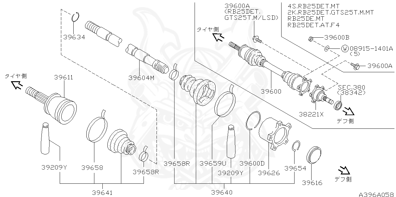 39600-17U00 - Nissan - Rear Drive Shaft Assembly - Nengun Performance