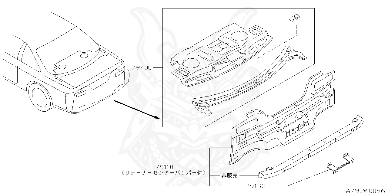 79110-65F30 - Nissan - Rear Upper Panel - Nengun Performance