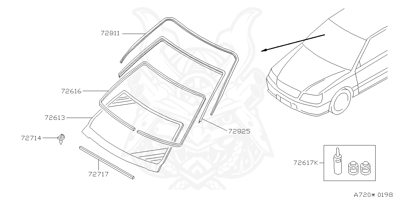 G2891-89925 - Nissan - Sealant Kit, Glass - Nengun Performance