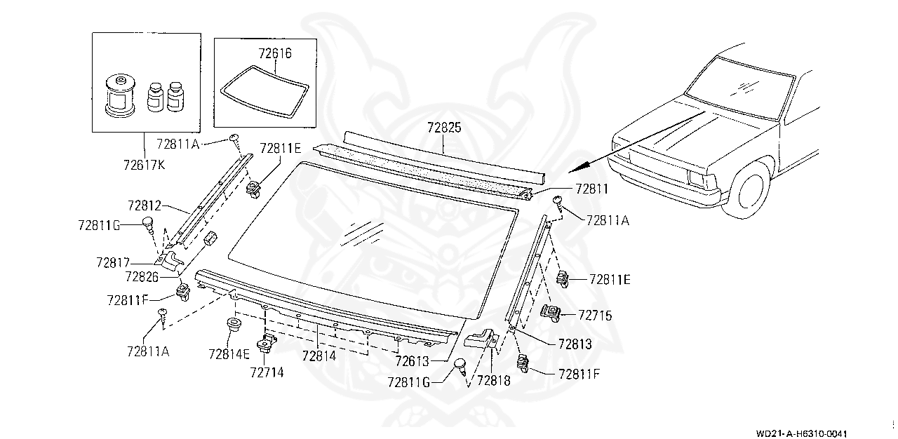G2891-89925 - Nissan - Sealant Kit, Glass - Nengun Performance