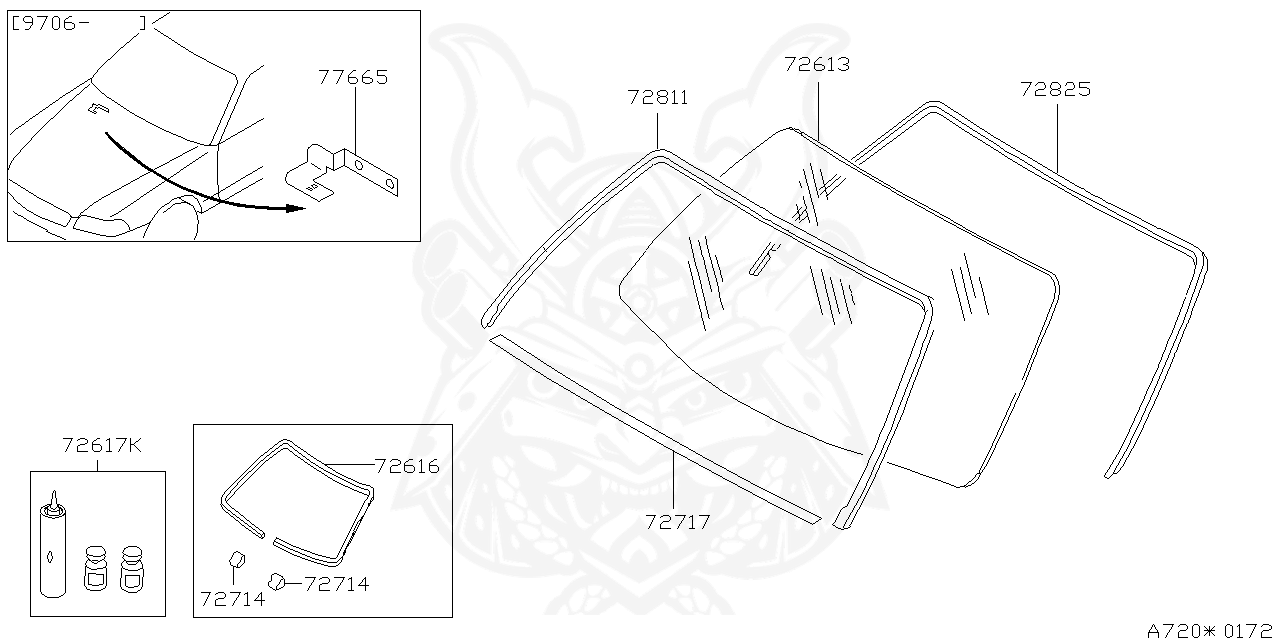 G2891-89925 - Nissan - Sealant Kit, Glass - Nengun Performance