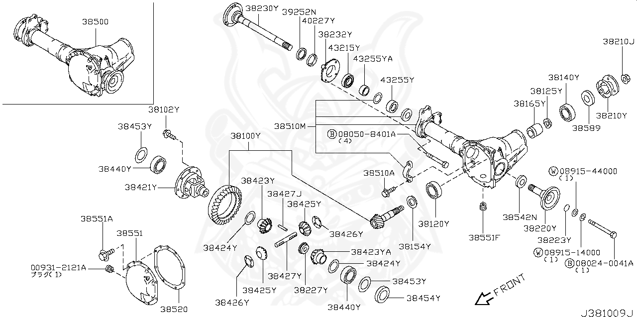32103-U8401 - Nissan - Rear Diff Drain Plug - Nengun Performance