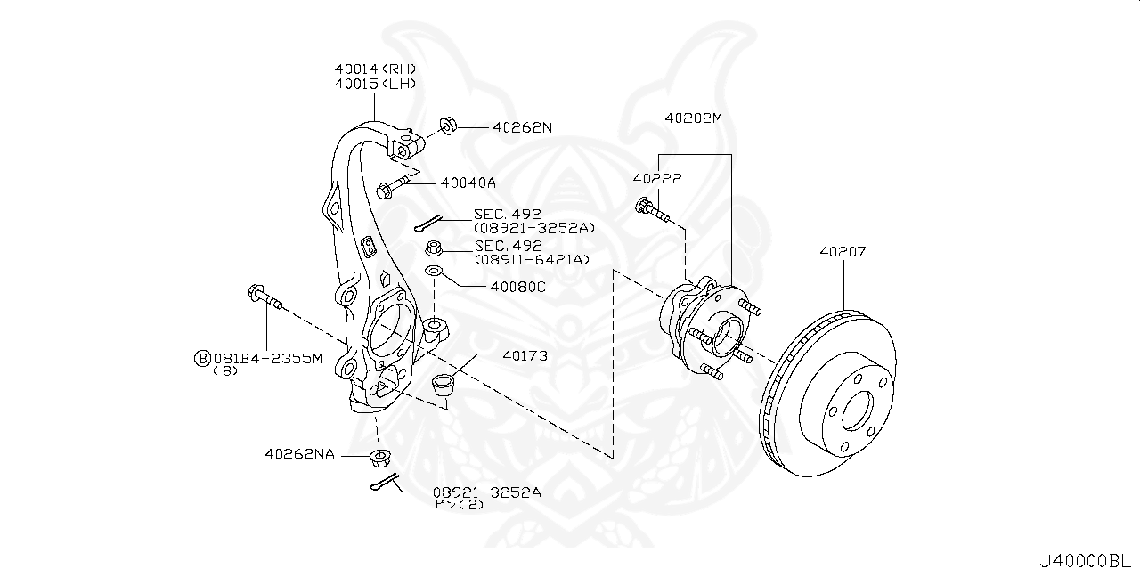 43222-70T00 - Nissan - Bolt, Hub - Nengun Performance