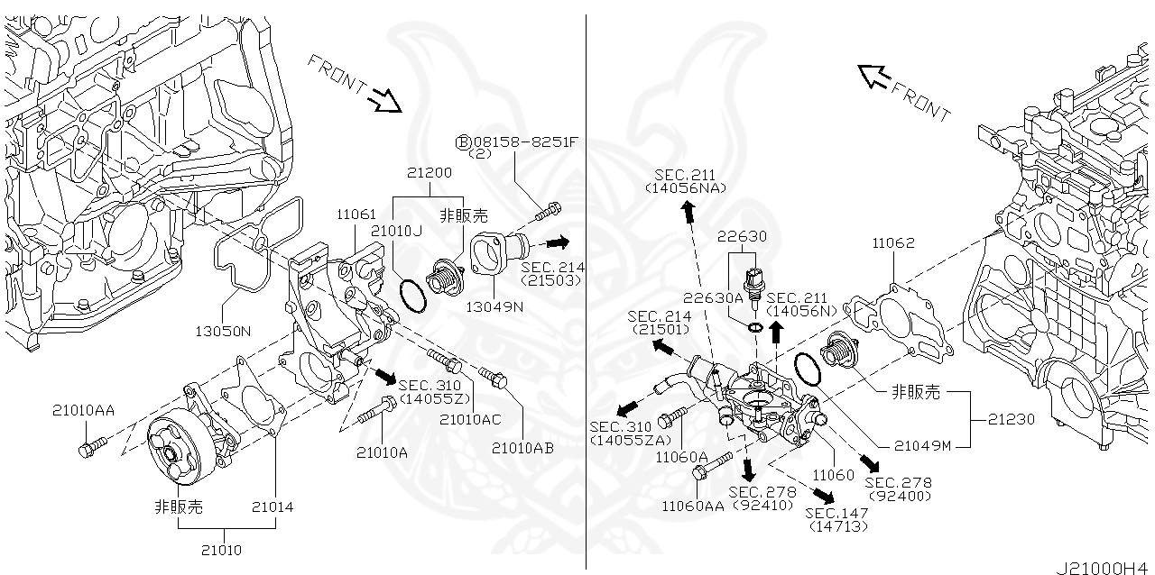 11060-EN200 - Nissan - Water Outlet - Nengun Performance
