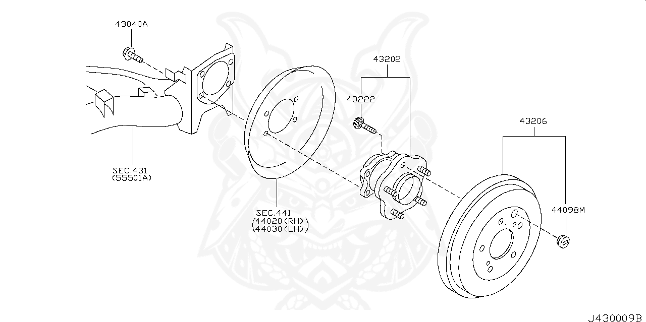 43222-41B00 - Nissan - Bolt, Hub - Nengun Performance