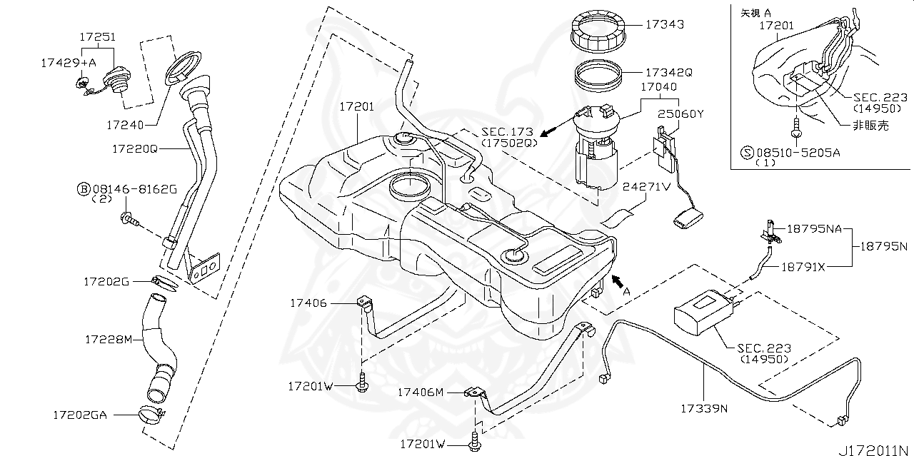 25060-ED80A - Nissan - Fuel Level Sensor - Nengun Performance