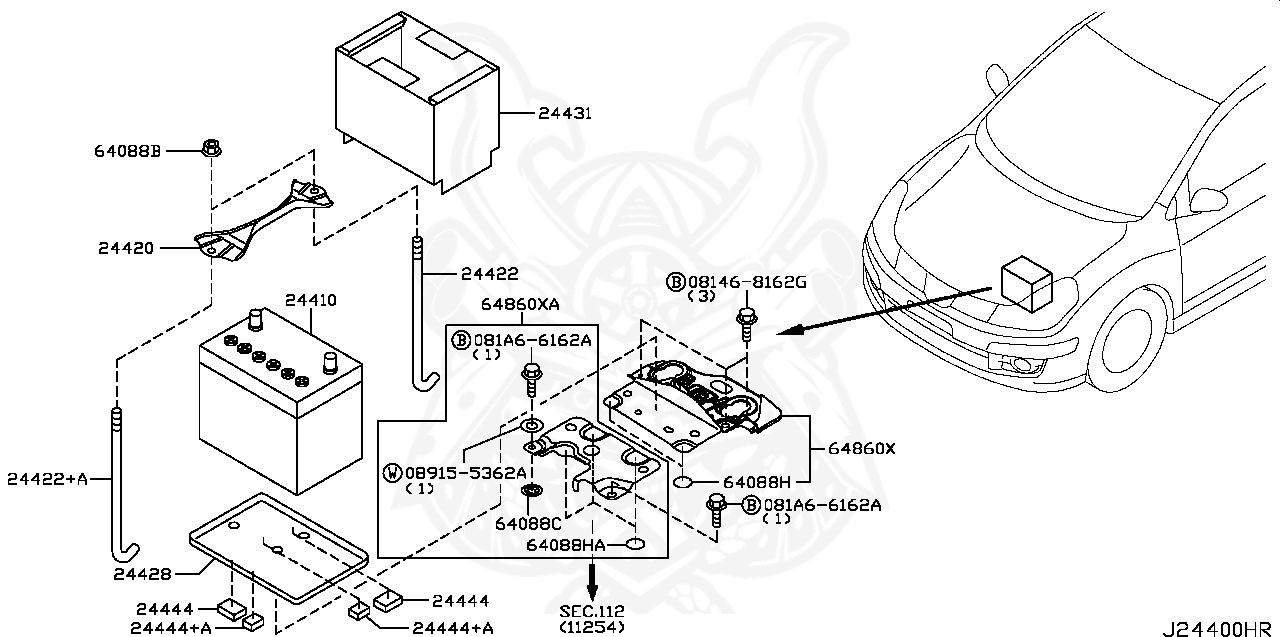 01225-N6011 - Nissan - Nut - Nengun Performance