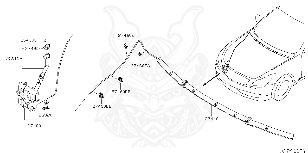 28920-50Y00 - Nissan - Pump Assembly, Front Washer - Nengun Performance