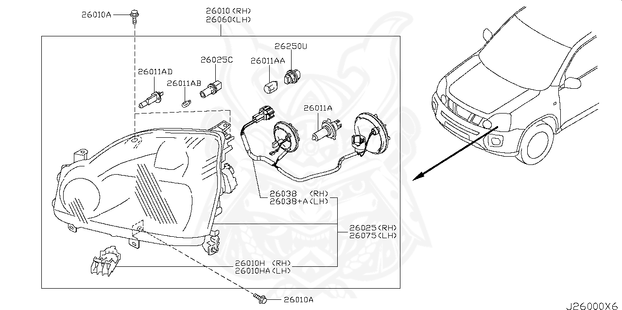 26261-89962 - Nissan - Bulb - Nengun Performance