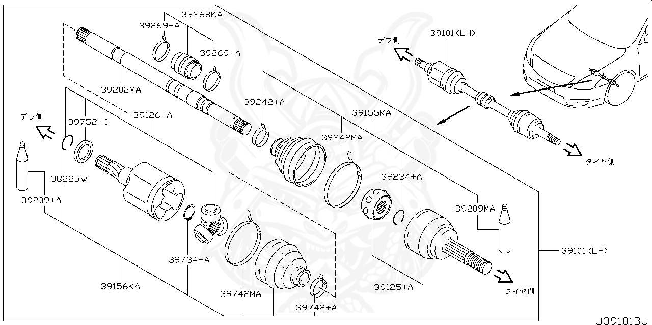 38225-30R00 - Nissan - Circlip, Side Gear - Nengun Performance