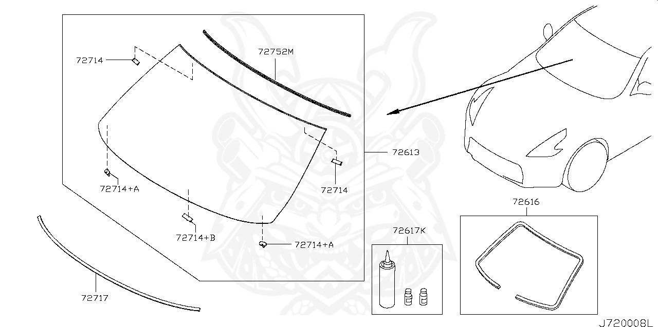 G2891-89925 - Nissan - Sealant Kit, Glass - Nengun Performance