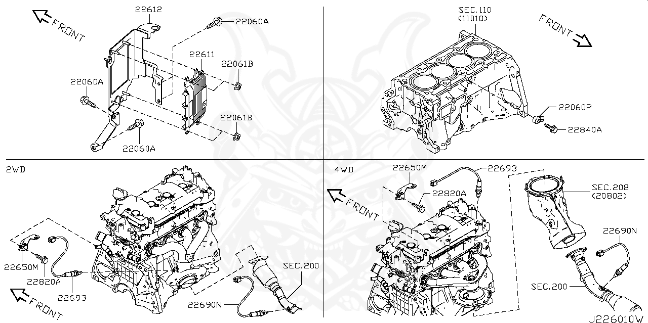 01225-N6011 - Nissan - Nut - Nengun Performance