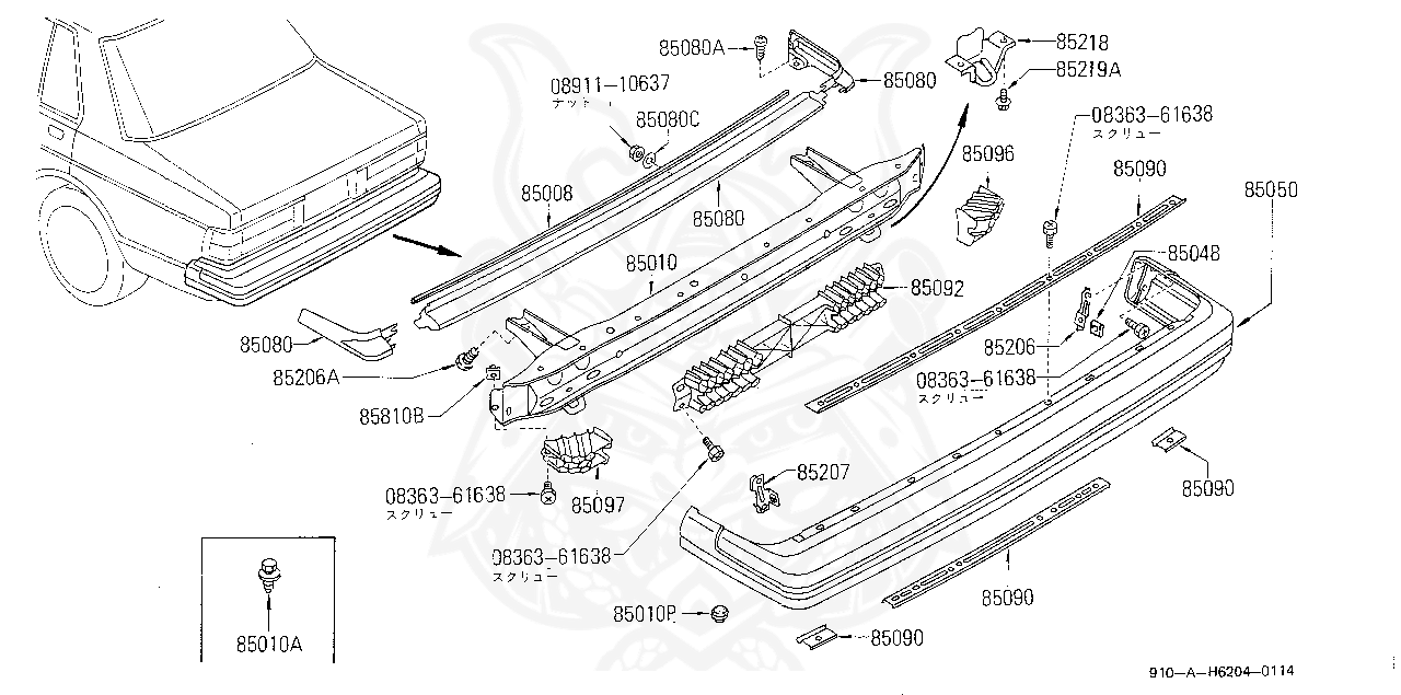 64891-W5000 - Nissan - Fastener Front Door Inside - Nengun Performance