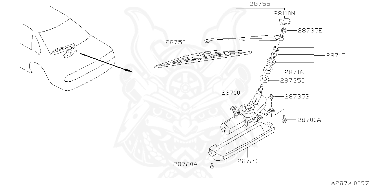 28713-71L00 - Nissan - Seal, Pivot - Nengun Performance