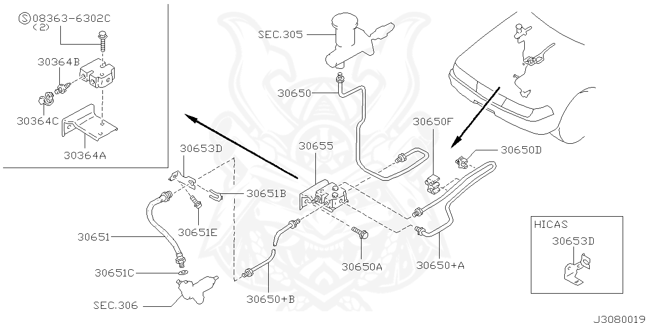 46206-M0200 - Nissan - Spring, Lock Brake Hose - Nengun Performance