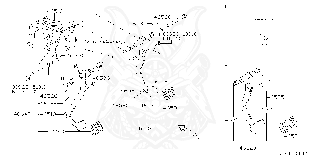 46525-N8200 - Nissan - Bush, Pedal - Nengun Performance