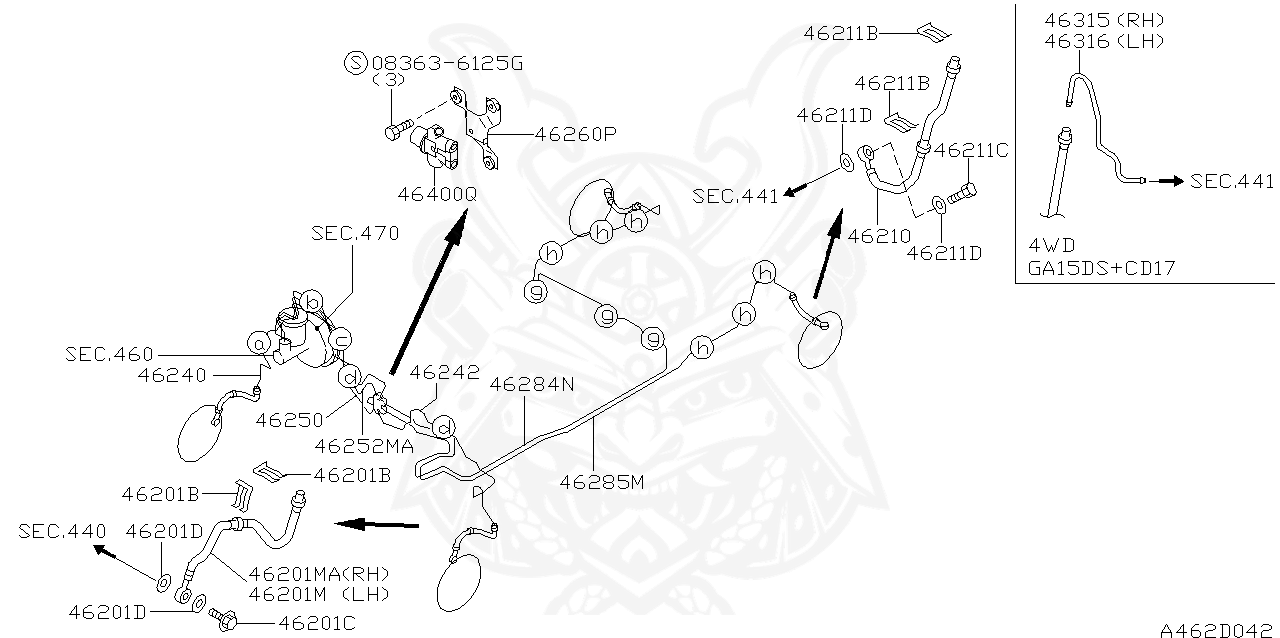 46206-M0200 - Nissan - Spring, Lock Brake Hose - Nengun Performance