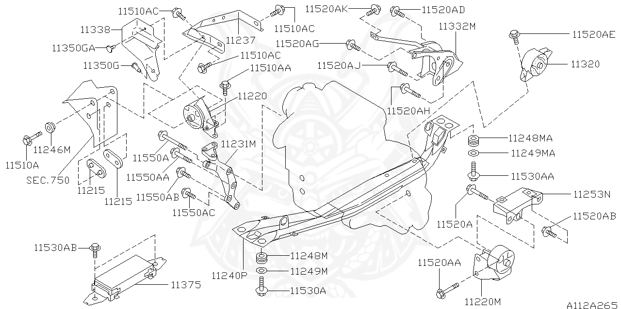 11248-50Y05 - Nissan - Pad, Engine Mount Member - Nengun Performance