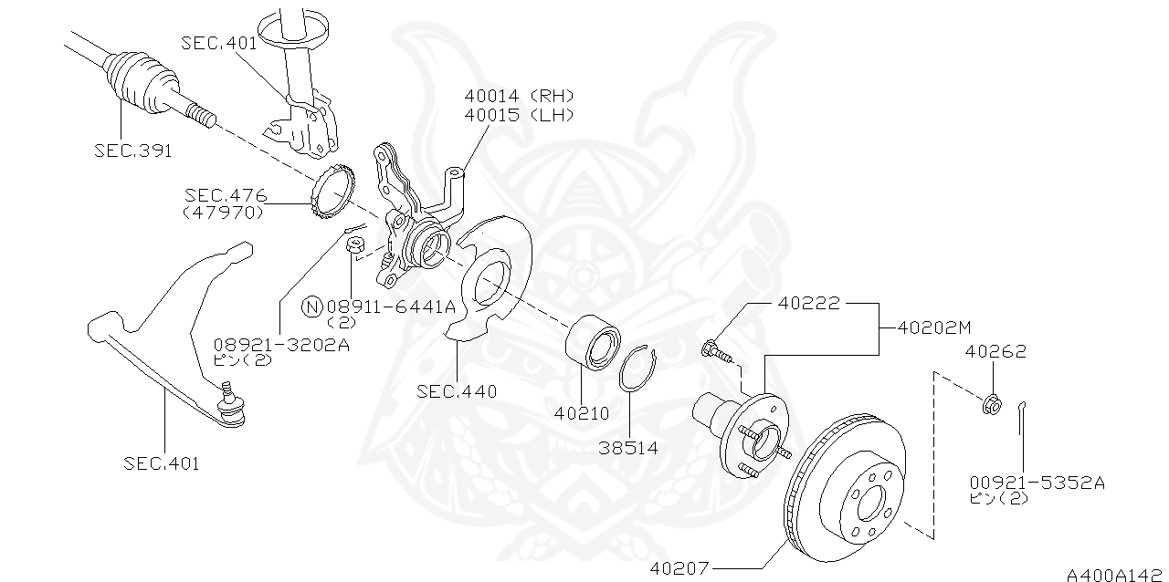 43222-70T00 - Nissan - Bolt, Hub - Nengun Performance