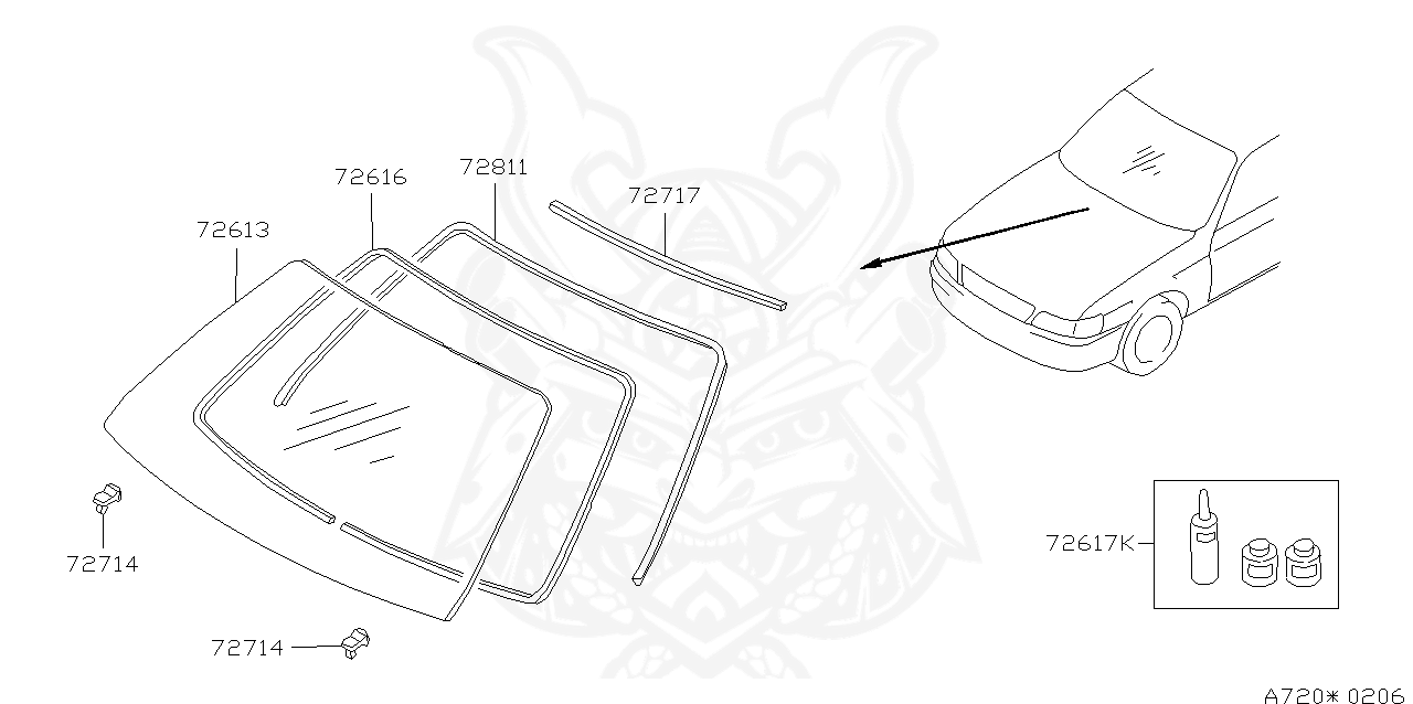 G2891-89925 - Nissan - Sealant Kit, Glass - Nengun Performance