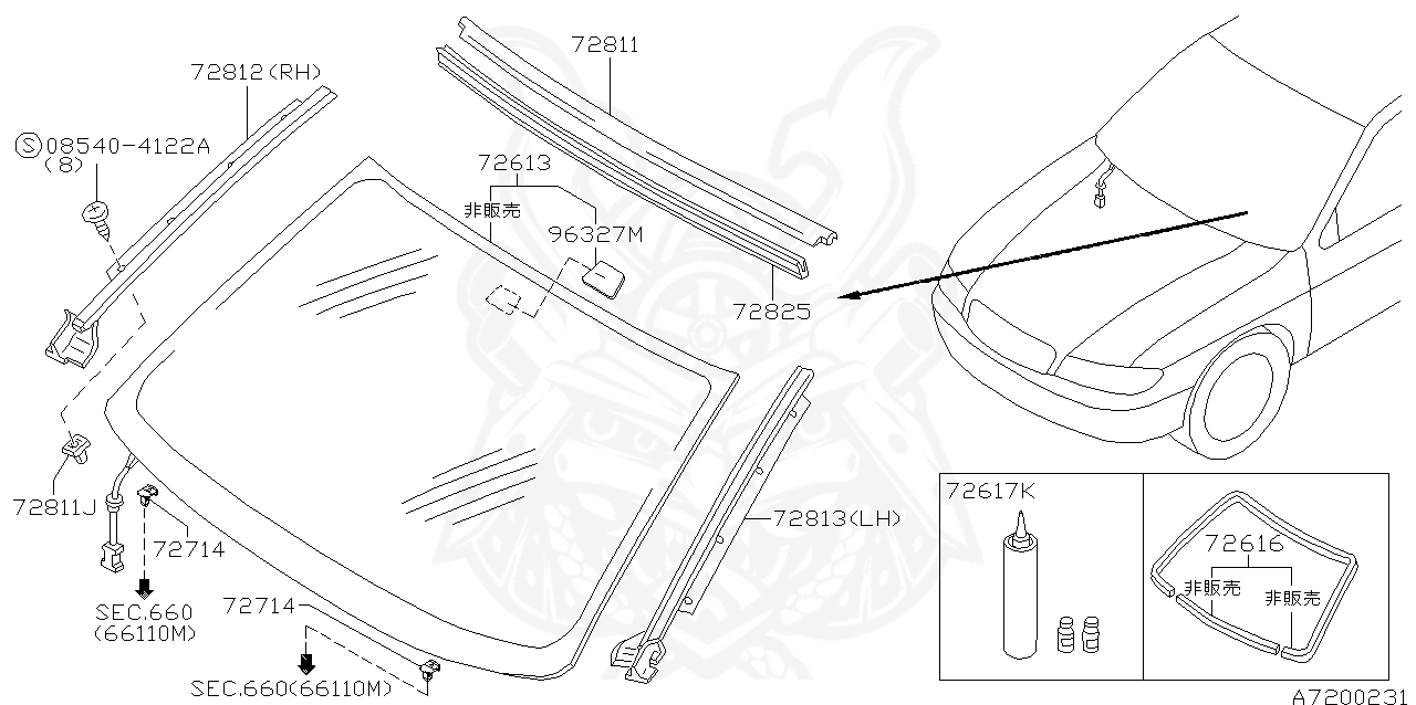 G2891-89925 - Nissan - Sealant Kit, Glass - Nengun Performance