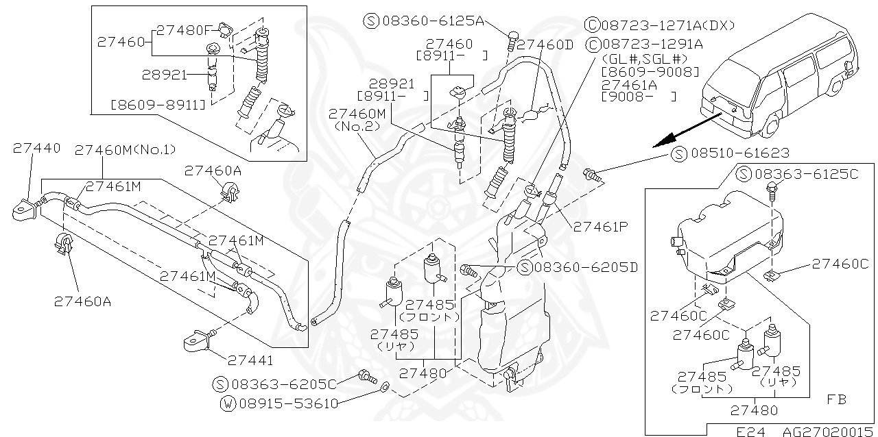 28628-D2700 - Nissan - Valve, Light Cleaner Pump - Nengun Performance