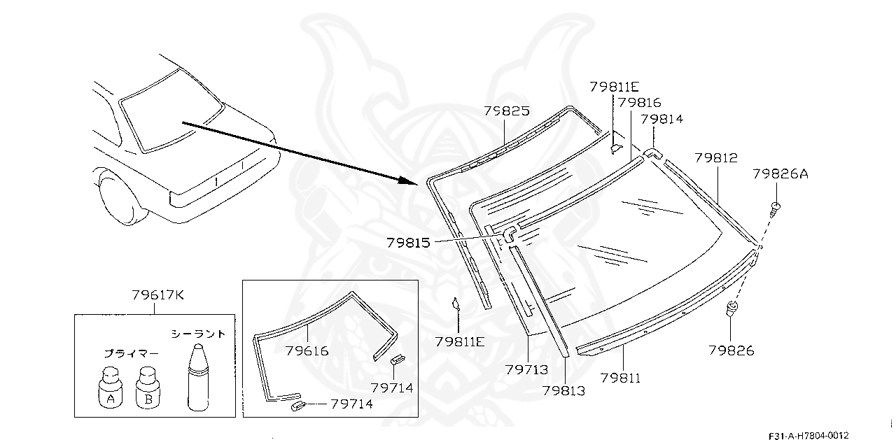 G2891-89925 - Nissan - Sealant Kit, Glass - Nengun Performance