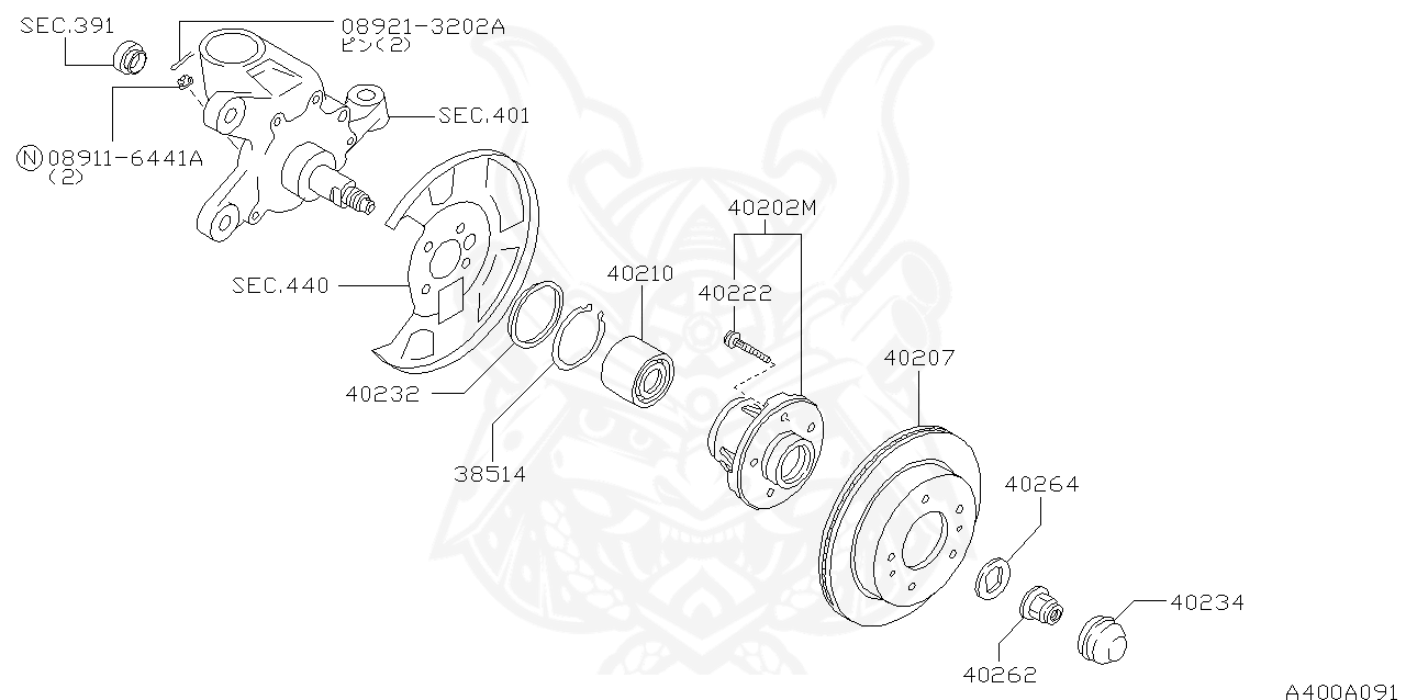 40210-0P006 - Nissan - Bearing Assembly, Front Wheel - Nengun Performance