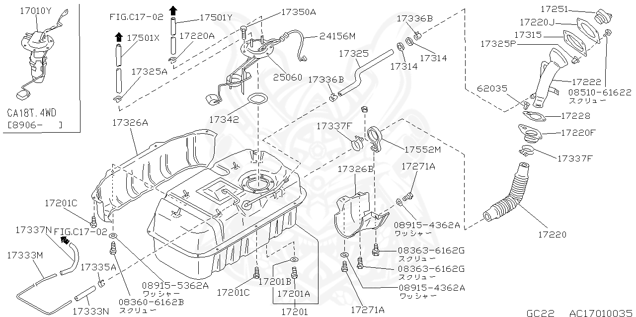 62035-Q0101 - Nissan - Grommet, Screw - Nengun Performance