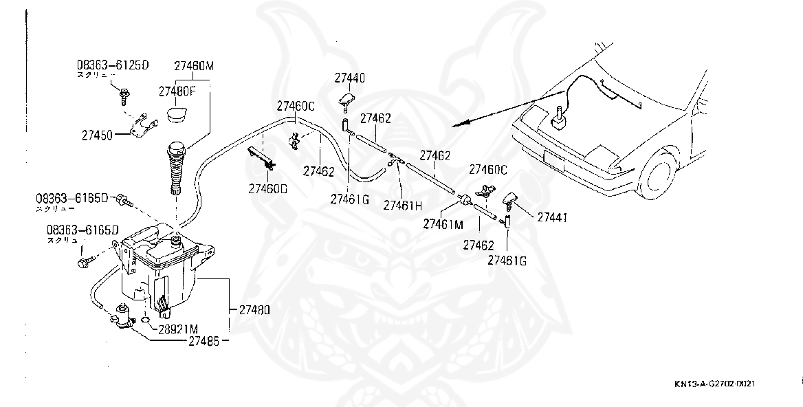 28628-D2700 - Nissan - Valve, Light Cleaner Pump - Nengun Performance