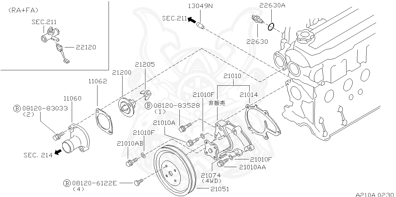 22636-N4200 - Nissan - Gasket, Temperature Sensor - Nengun Performance