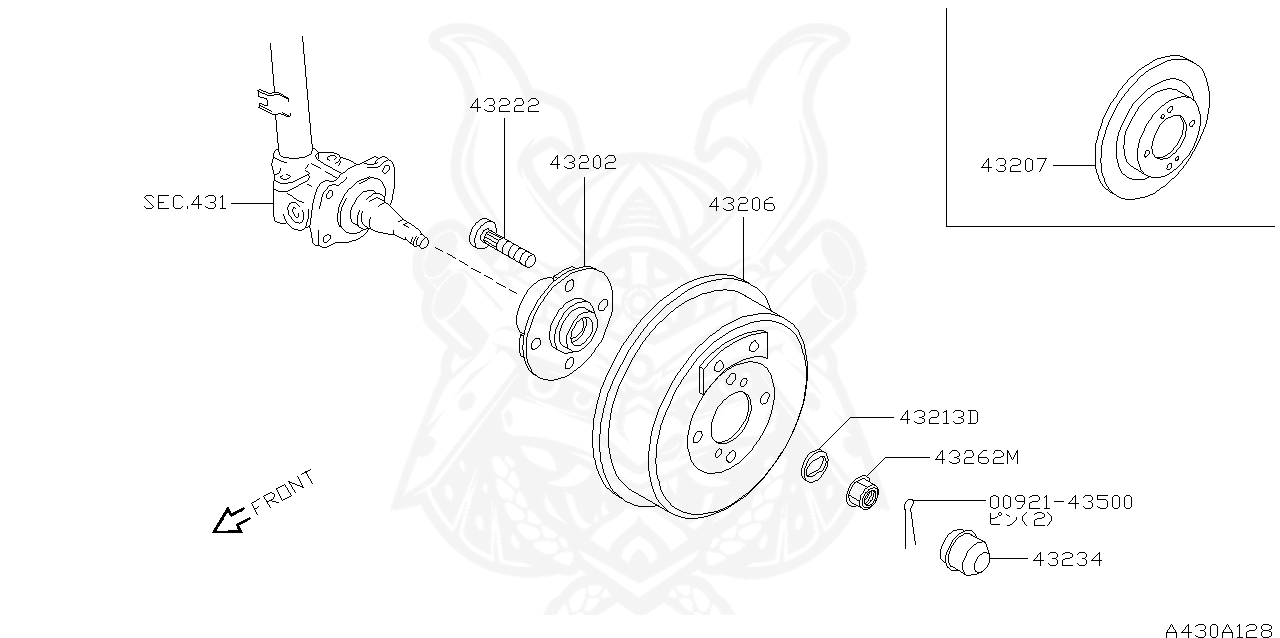 43222-50J00 - Nissan - Bolt, Hub - Nengun Performance