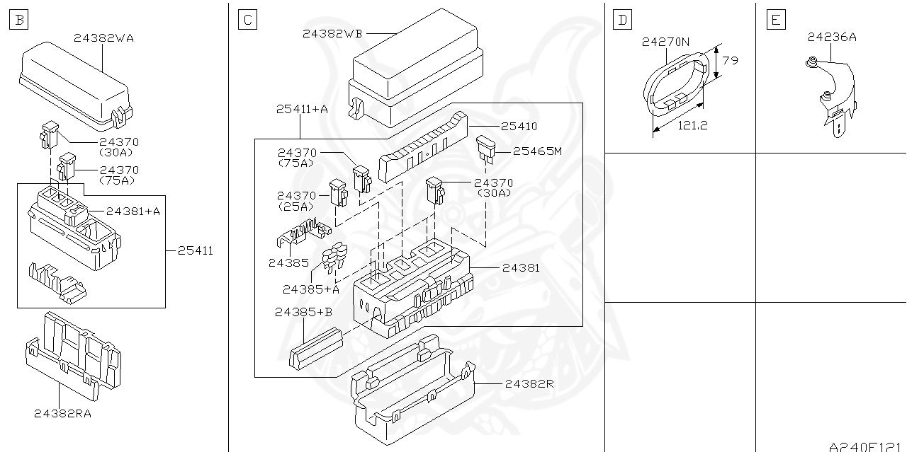 24370-89905 - Nissan - Fuse Connector Assembly - Nengun Performance