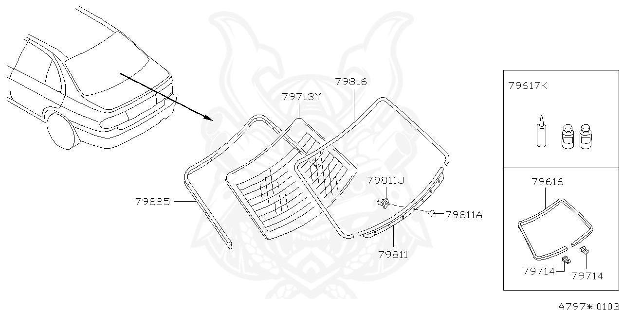 G2891-89925 - Nissan - Sealant Kit, Glass - Nengun Performance