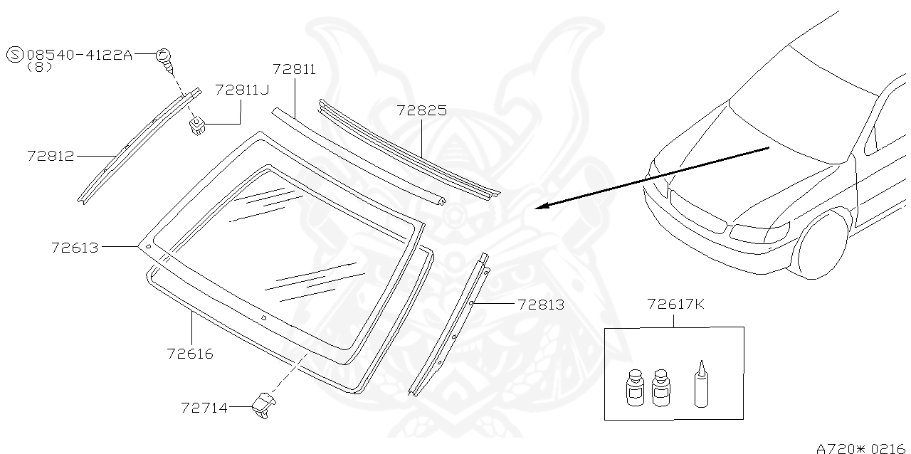 72714-0P005 - Nissan - Spacer, Glass - Nengun Performance