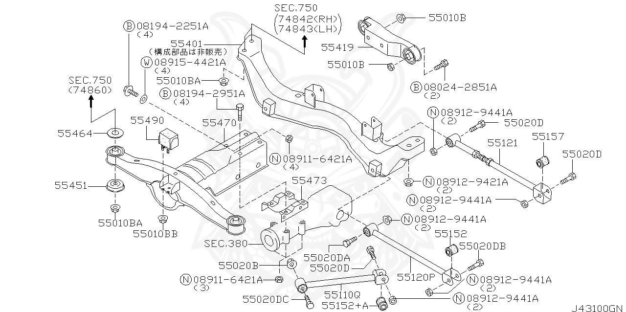 01225-00072 - Nissan - Nut - Nengun Performance