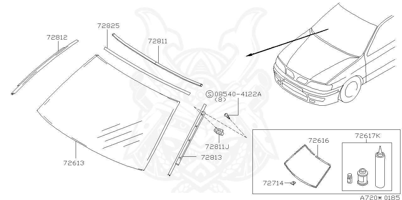 G2891-89925 - Nissan - Sealant Kit, Glass - Nengun Performance